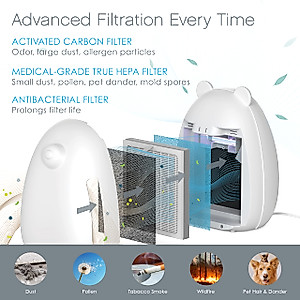 Pure Enrichment® Genuine 3-in-1 True HEPA Replacement Filter for the PureZone Kids Bear Air Purifier (PEAIRBER)