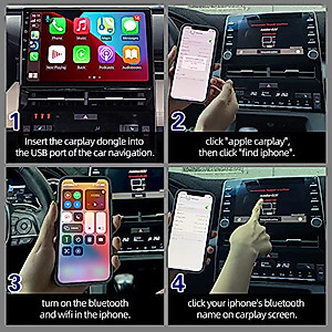 Fortdows Wireless CarPlay Adapter 2022 Speed Fastest Apple Wireless CarPlay Dongle Plug & Play 5Ghz WiFi Auto Connect No Delay Online Update，for OEM Wired CarPlay Cars Model Year After 2016