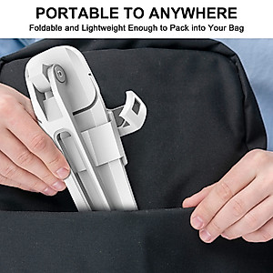 AboveTEK Under Cabinet iPad Mount, 3 in 1 Highflex 360° iPad Wall Mount for Kitchen, Tablet Celling Under Counter Holder, Kitchen iPad Stands Fits 4.7" to 13.5" iPad, Mini, Air, Surface Pro - White