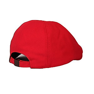 WITHMOONS Flat Cap Cabbie Hat Gatsby Ivy Irish Hunting Newsboy SL31218 (Red)