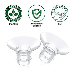 TOVVILD 4Pcs Flange Inserts 13mm 15mm - Breast Pump Parts Compatible with Medela,Spectra 24mm Shields/Flanges, Momcozy Wearable Cups, Reduce 24mm Tunnel Down to Correct Size