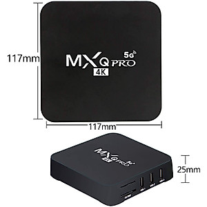MXQ Pro 5G with Air Mouse & Voice Control 2024 Upgraded Android 13.1 Version Ram 2GB ROM 16GB TV Box H.265 HD 3D Dual WiFi 2.4G/5.8G Quad Core Android Smart TV Box