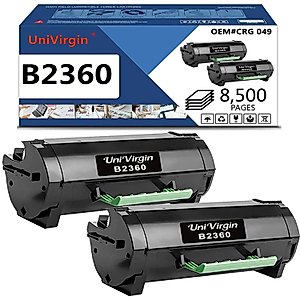 2 Pack Compatible B2360 High Yield 8500 Pages Toner Cartridge for M11XH 331-9805 Black Laser Toner fits for Dell B2360d B3460dn B2360dn B3465dnf B3465dn Printers