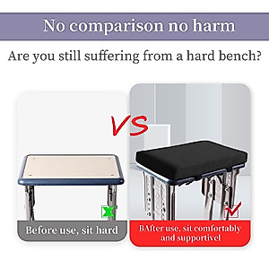 Zhi Jin Soft Rectangle Chair Cushion Memory Foam Mesh Seat Pads Cushions with Ties for Home School Office Black