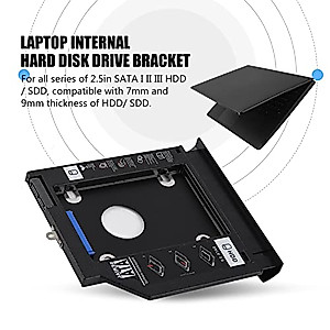 Garsentx Laptop Internal Enclosure SATA3.0 HDD Hard Disk Drive CD-ROM Bracket for ACER E5‑572G/ E5‑571G/ V3‑572G,laptops, All‑in‑One PC