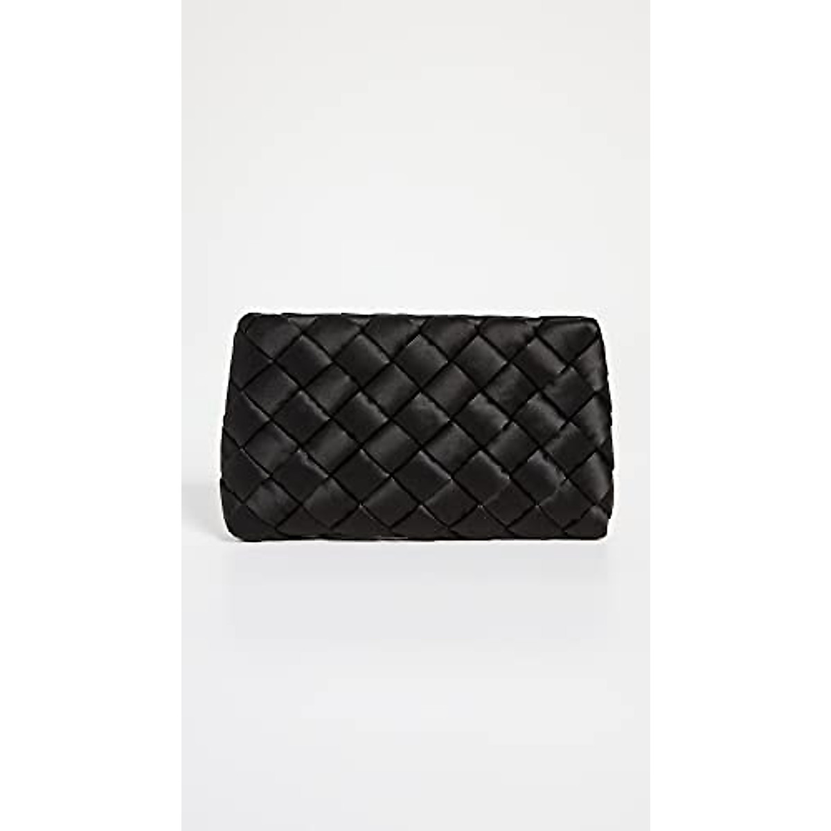 Loeffler Randall Women's Woven Puff Clutch, Black, One Size