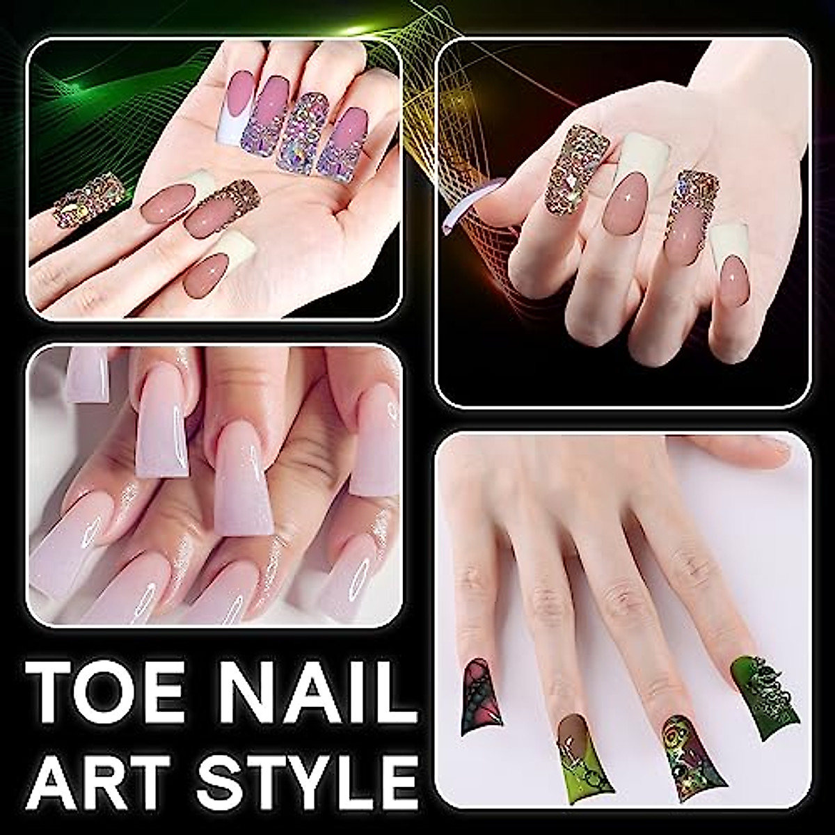 120PCS Clear Square Nail Tips,Short Nail Tips Full Cover Natural Crystal Duck Feet Styel for Wide French False Nail Extension, Acrylic Nails Professional for Y2K-inspired Designs(12 Size Clear)