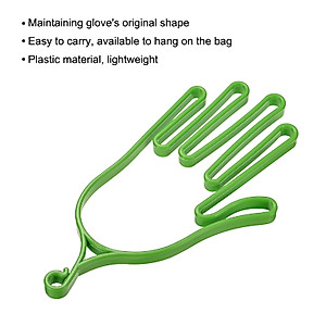 PATIKIL Golf Gloves Stretcher, 4 Pack Plastic Keeper Support Rack Holder Dryer Hanger Frame for Sports Gloves Maintenance, Green