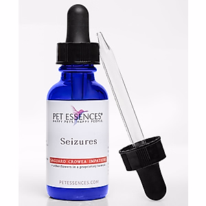 Pet Essences - Seizures Formula for Dogs, Cats, and Horses - 1oz, Safe & Natural Dog Calming Drops, Pet Seizure Support for All Species, Breeds & Ages - Featuring Organic Crowea, Impatiens & Saguaro