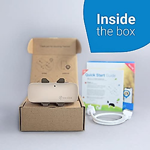 tractive GPS Pet Tracker for Dogs - Waterproof, GPS Location & Smart Activity Tracker, Unlimited Range, Works with Any Collar (Coffee), Beige, 3 Piece Set