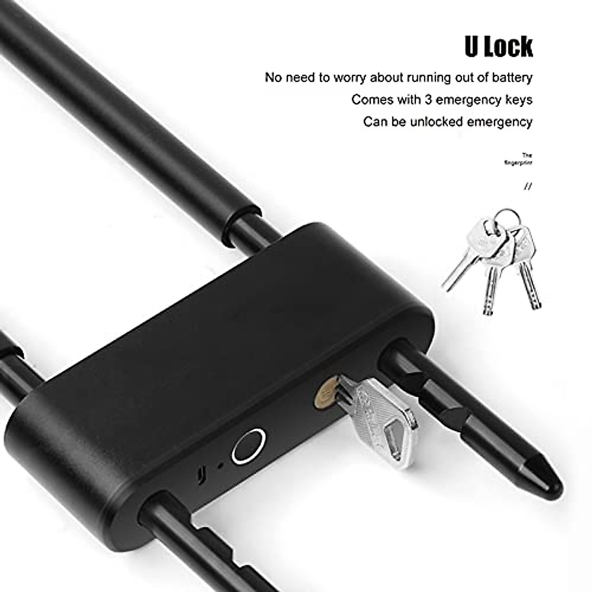 Theft U Lock, Aluminum Alloy Material, U‑Shaped Lock, Shops for Offices Houses Companies