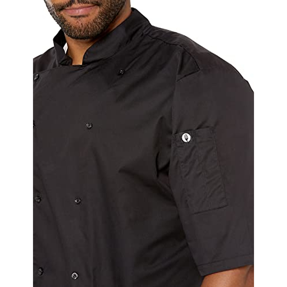 Chef Works Men's Avignon Bistro Shirt, Black, Large