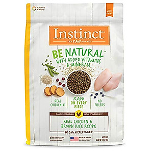 Instinct Be Natural Real Chicken & Brown Rice Recipe Natural Dry Dog Food, 25 lb. Bag