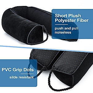 HomeProtect Under Door Draft Stopper 36 Inch Door Soundproofing Block Cold Air Wind/Breeze Noise Light, Weather Stripping Seal Sweep Improved Triangle Design More Fits 0 to 2" Gaps