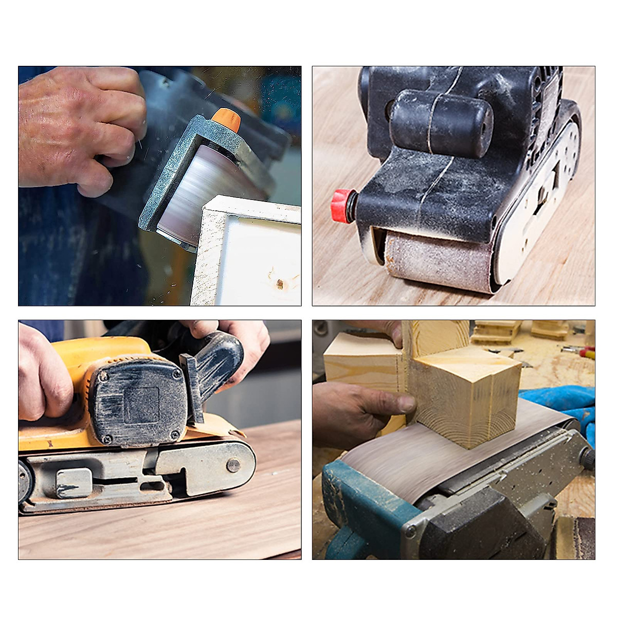 3X21 Sanding Belts 15PCS Belt Sander Paper Aluminum Oxide (3 Each of 80/120/150/240/400 Grits) Ideal for Wood Metal Paint Sanding