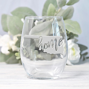 Oklahoma State Stemless Wine Glass - Oklahoma Gift, Oklahoma Wine Glass, Oklahoma Fan Gift