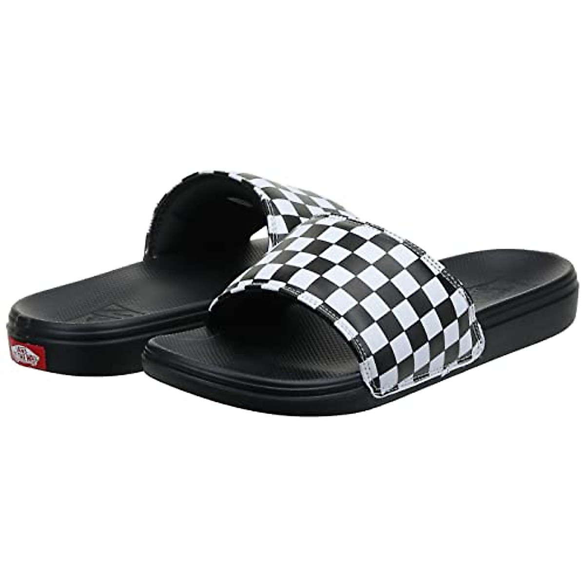 Vans La Costa Slide-On (Checkerboard) True White/Black Men's 8, Women's 9.5 Medium