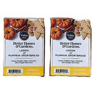Better Homes & Gardens Lemon & Pumpkin Shortbread Wax Melts 5 oz Bundle of 2