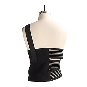 Rib Support Brace, Elastic Breathable Mesh Ribs Protection Brace Stable Fixation for Sternum Injuries (L)