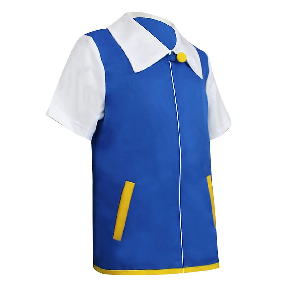 SUXIA Anime Trainer Costume Halloween Cosplay Jacket Gloves Hat Set (120(4-6Years), blue)