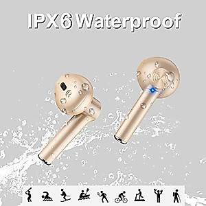 Wireless Earbuds, Bluetooth 5.2 ENC Noise Cancelling Deep Bass in-Ear Stereo Earphones, IPX6 Waterproof Headphones with Mic, USB-C Charging Case, Touch Control Ear Buds Headset for iPhone Android iOS
