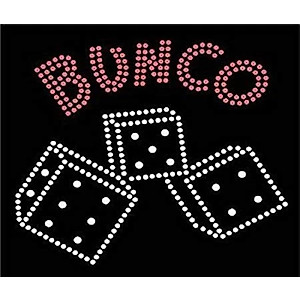 Bunco Game Kit with Crystal Tote Bag - Includes 9 Pink Dice, Bunco Score Sheets, Pencils, Bell, & 3 Inch Plush Dice - All of The Bunco Party Supplies You Need!