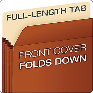 Pendaflex Expanding File Pockets, Letter Size, Redrope, 3.5" Expansion, Reinforced with DuPont™ Tyvek® Material, Redrope, 25 per Box (1524E-OX)