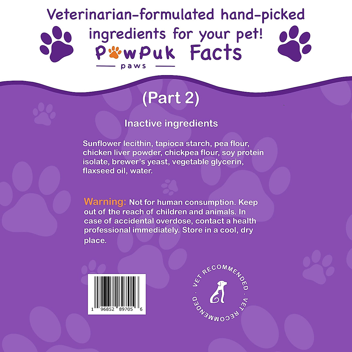 PawPuk Paws Multifunctional Dog Supplements and Vitamins, Silymarin, Green Lipped Mussel, Glucosamine, MSM, Salmon Oil, Probiotics, Co-Q10, NMN, Antioxidant, Immune, Gut, UTI, Radiant Skin & Coat