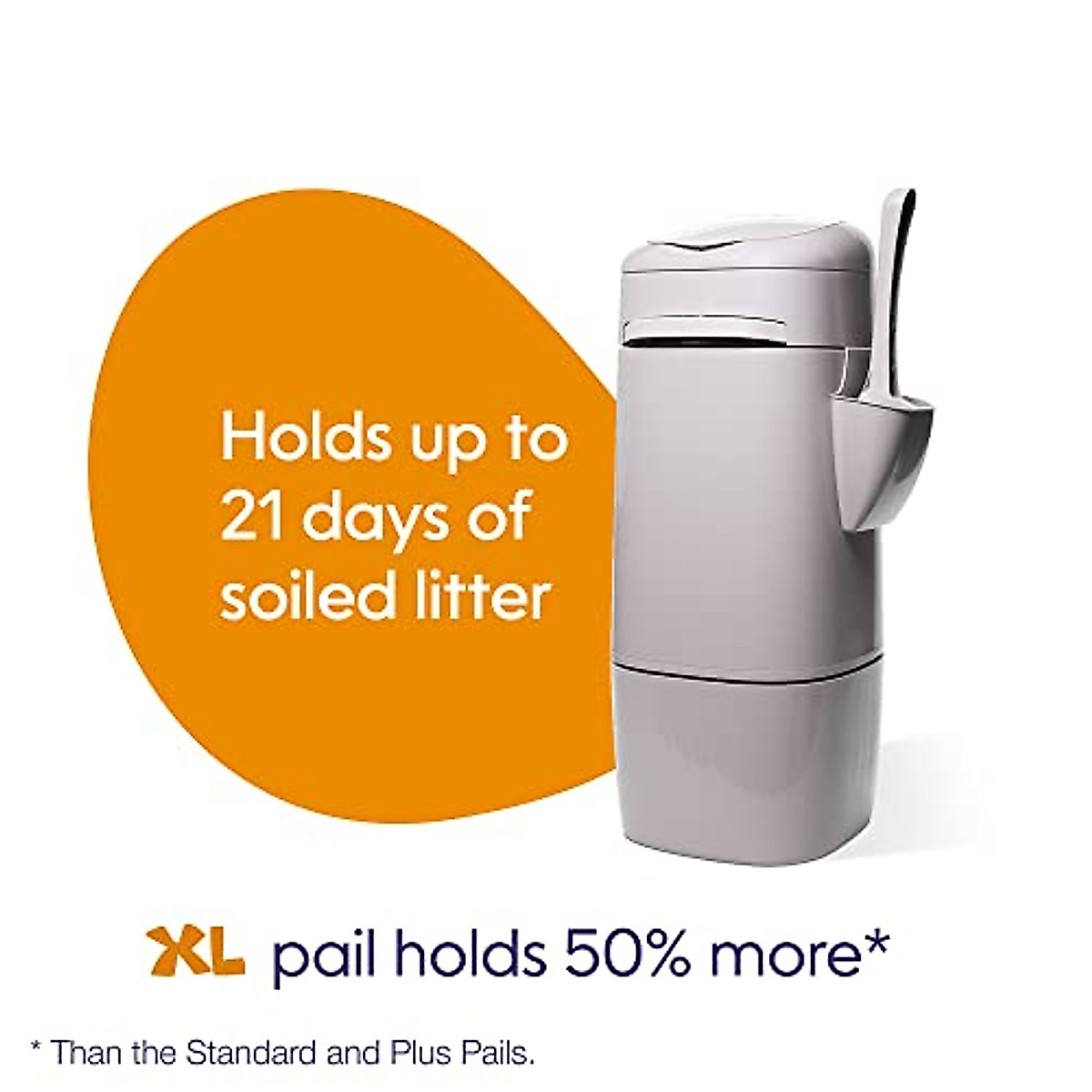 Litter Genie XL Pail (Beige) | Cat Litter Box Waste Disposal System for Odor Control | Includes 1 Square Refill Bag