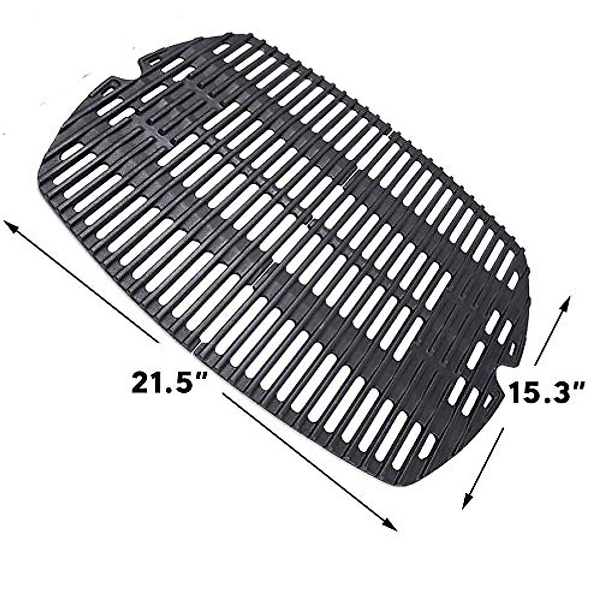 Uniflasy 7645 Cast Iron Cooking Grates Propane Tank Adapter Hose 5 Feet 1lb to 20lb Converter for Weber Q200, Q220, Q2000, Q2400 Series Gas Grills
