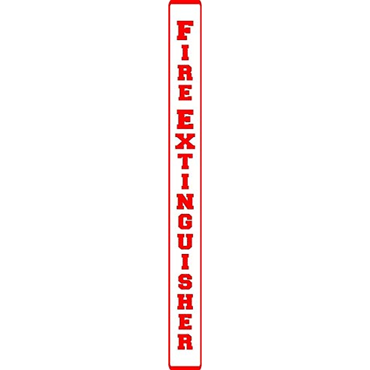 Vertical Premium Self-Adhesive Vinyl Fire Extinguisher Cabinet RED decal 2" x 18" bulk pack of 10