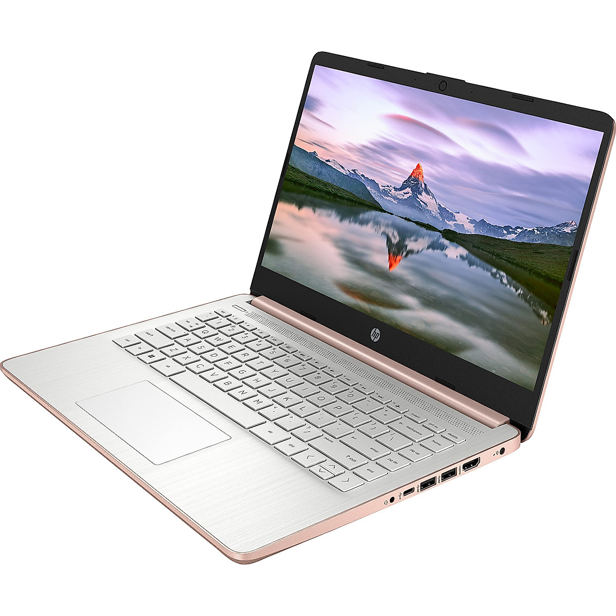 HP Stream 14" HD Laptop, Intel Celeron N4120, Quad-Core,2.6 GHz, 4GB DDR4 Memory, 128GB Storage (64GB eMMC+64GB Card), HDMI, Webcam, Bluetooth,1-Year Microsoft 365 Win10, TGCD Bundle