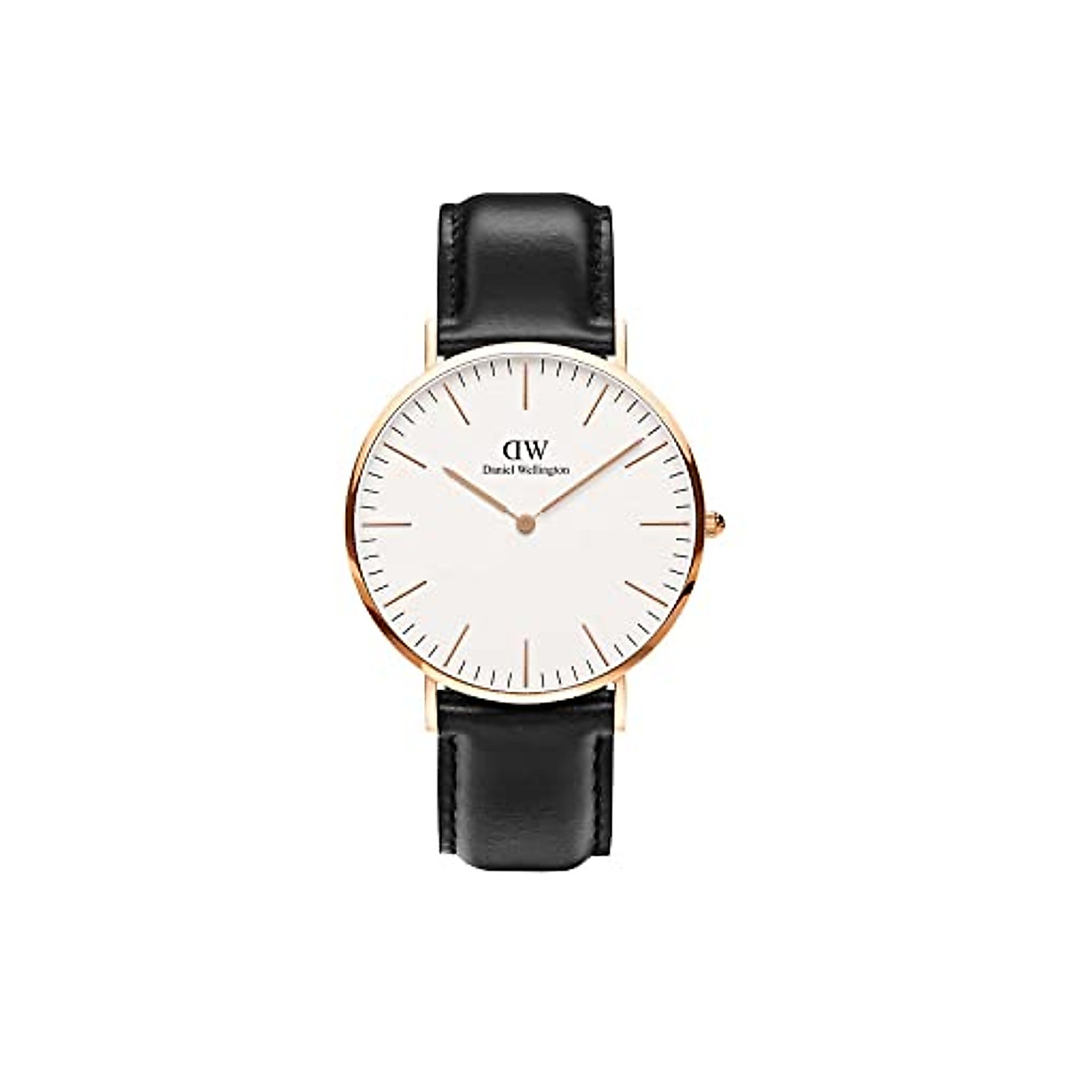 Daniel Wellington Classic Sheffield 40mm Men's Watch, DW Classic Leather Rose Gold Watch for Men