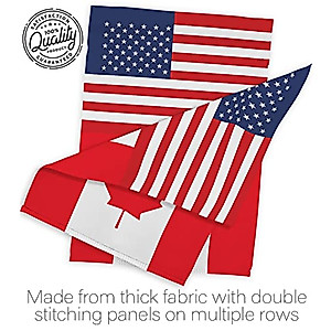 Americana Home & Garden Canada US Friendship Garden Flag Regional Nation International World Country Particular Area House Decoration Banner Small Yard Gift Double-Sided, Made in USA