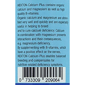 Nekton Calcium-Plus Calcium and Magnesium with B Vitamins for Birds 650gm / 1.43Lb, White