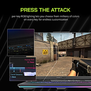 asus ROG Strix G16 16'' WUXGA 165Hz Gaming Laptop, Intel Core i7-13650HX, NVIDIA GeForce RTX 4060, 64GB DDR5 RAM, 4TB SSD, RGB 4zone Backlit Keyboard, Win 11Pro, Gray, 32GB Hotface USB Card