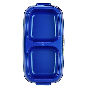 Van Ness Pet Lightweight Medium Double Dish Feeder For Cats And Dogs, 42 OZ Capacity,Blue