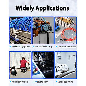 MSAEIQUN Pneumatic Tubing Blue Polyurethane PU Air Hose Pipe Tube Kit 8mm or 5/16 OD 5mm ID 10 Meter 32.8ft for Air Line or Fluid Transfer (8mm x 10M)