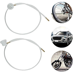 2 Pcs White 2XAerosol Nozzle w/ 19.69in. 360 Degrees Extension Hose for Male Stem Spray Cans Fluid Auto Car Nozzle Film 4.5mm Extension H3C9 Spray Guns and Accessories