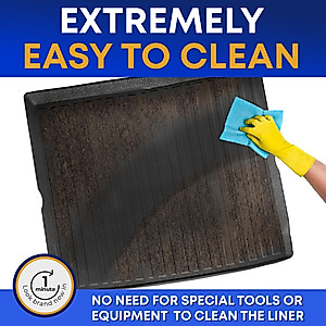 Premium Cargo Liner for Ford Edge 2015-2021 - 100% Protection - Custom Fit Car Trunk Mat - Easy-to-Wash & All-Season Black Cargo Mat - 3D Shaped Laser Measured Trunk Liners for Ford Edge 2015-2021