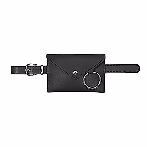 Danse Jupe Women Mini Envelope Waist Bag PU Leather Clutch Cell Phone Purse Chest Bag Black