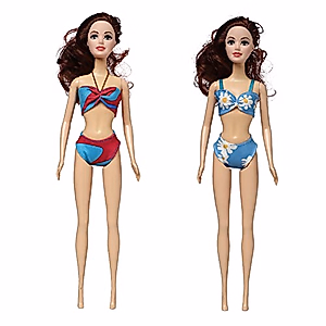 Babeilei 8 Sets of Colorful 11.5 Inch Doll Swimsuit Clothes Doll Bikini Swimsuit Bikinis for Dolls Clothing Doll Clothing