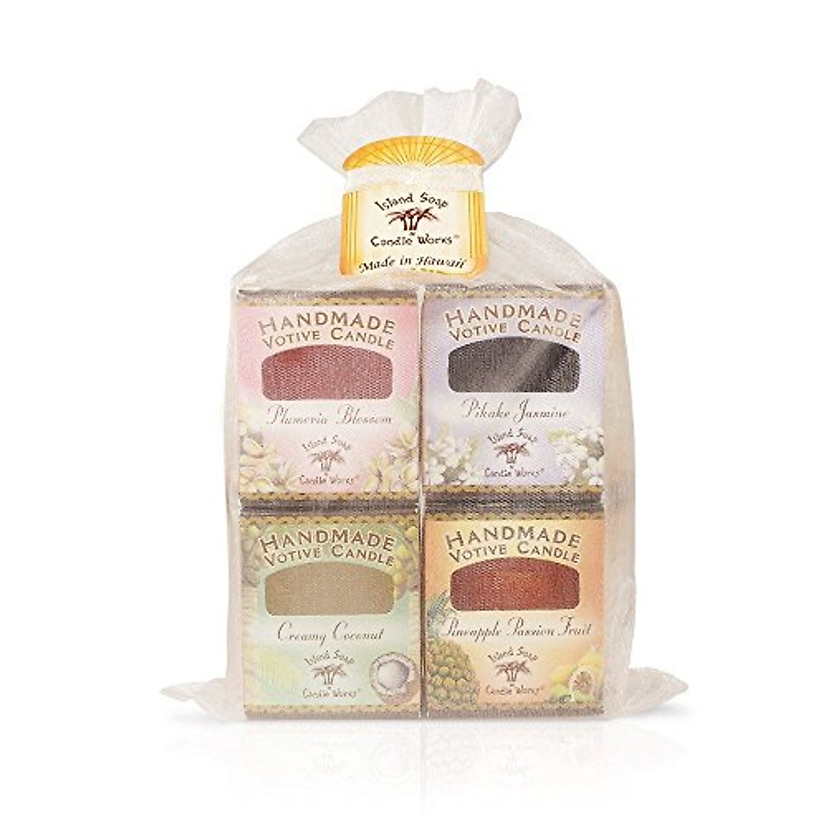 Island Soap & Candle Works Votive Gift Set 4 Scents