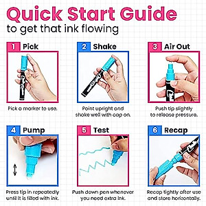 Chalkola Liquid Chalk Markers & Metallic Colors Pack of 16 Chalk Pens - For Chalkboard, Blackboards, Window, Glass, Bistro | 6mm Reversible Bullet & Chisel Tip Erasable Ink