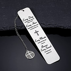 Christian Gifts Bookmarks for Women Men Religious Gifts for Women Inspirational Bible Verse Bookmark for Girls Daughter Birthday Christmas Stocking Stuffers for Female Friend Sister Baptism Gifts