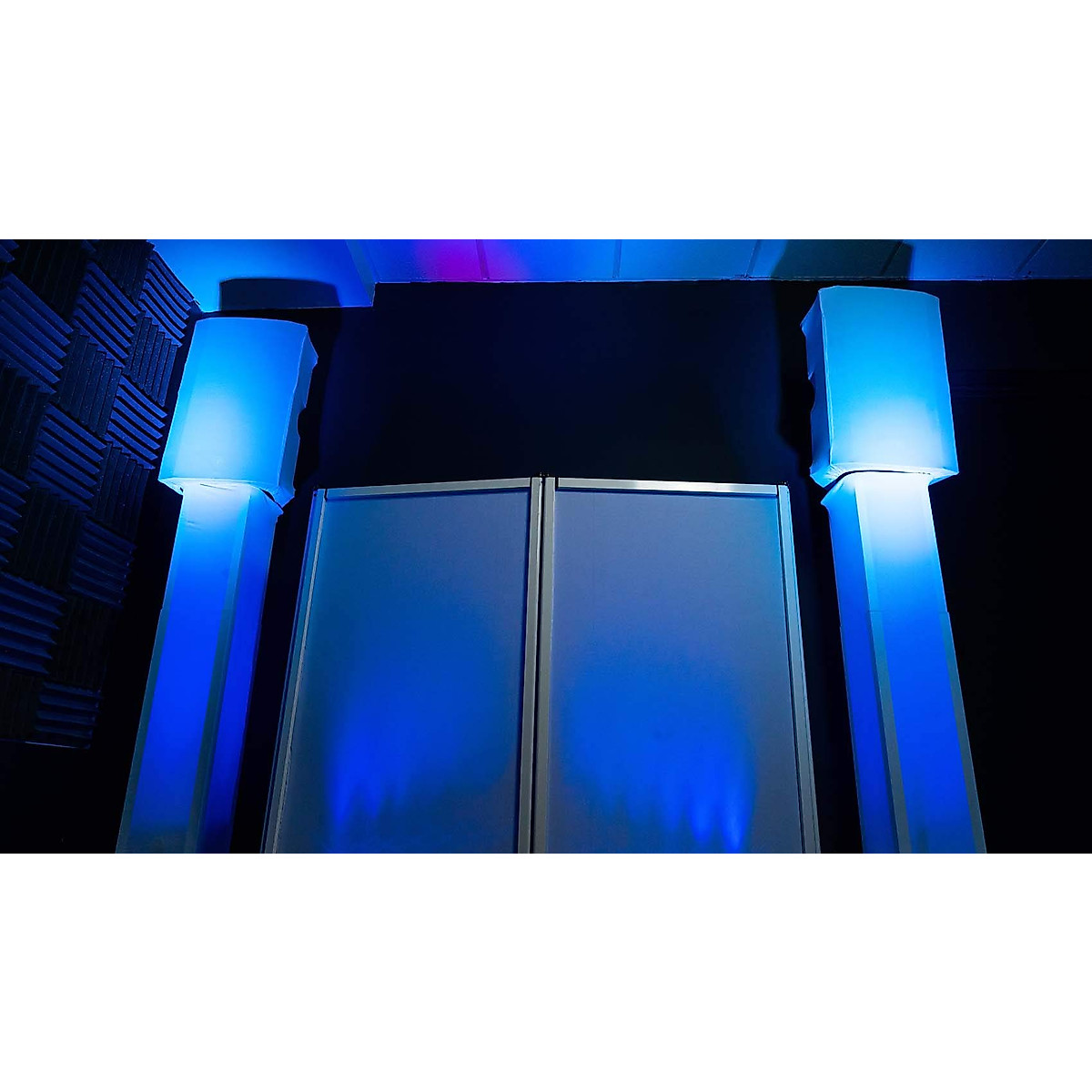 Rockville White 12" PA DJ Speaker Cover Scrim for Wedding Church Club (RSC128W)