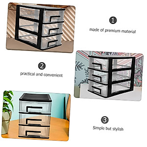 PRETYZOOM 2pcs Drawer Type Closet Multi-Layer Storage Shelf Storage Cabinet