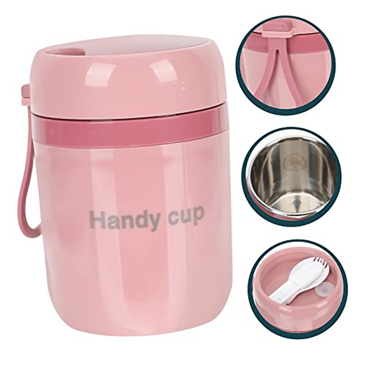 Cabilock 3pcs Mini Breakfast Cup Vacuum Insulated Bucket Containers with Lids Snackle Insulated Container Hot Food Stainless Water Bottles Thermal Soup Bucket Travel Drinks Thermal Jug Pp