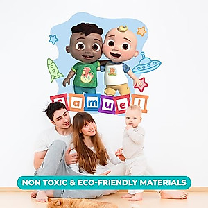Multiple Font Custom Name JJ and Cody CoComelon Kids Wall Decal - EGD X CoComelon Series - Prime Collection - Wall Decal for Room Decorations - Mural Wall Decal Sticker (EGDCOCO004)