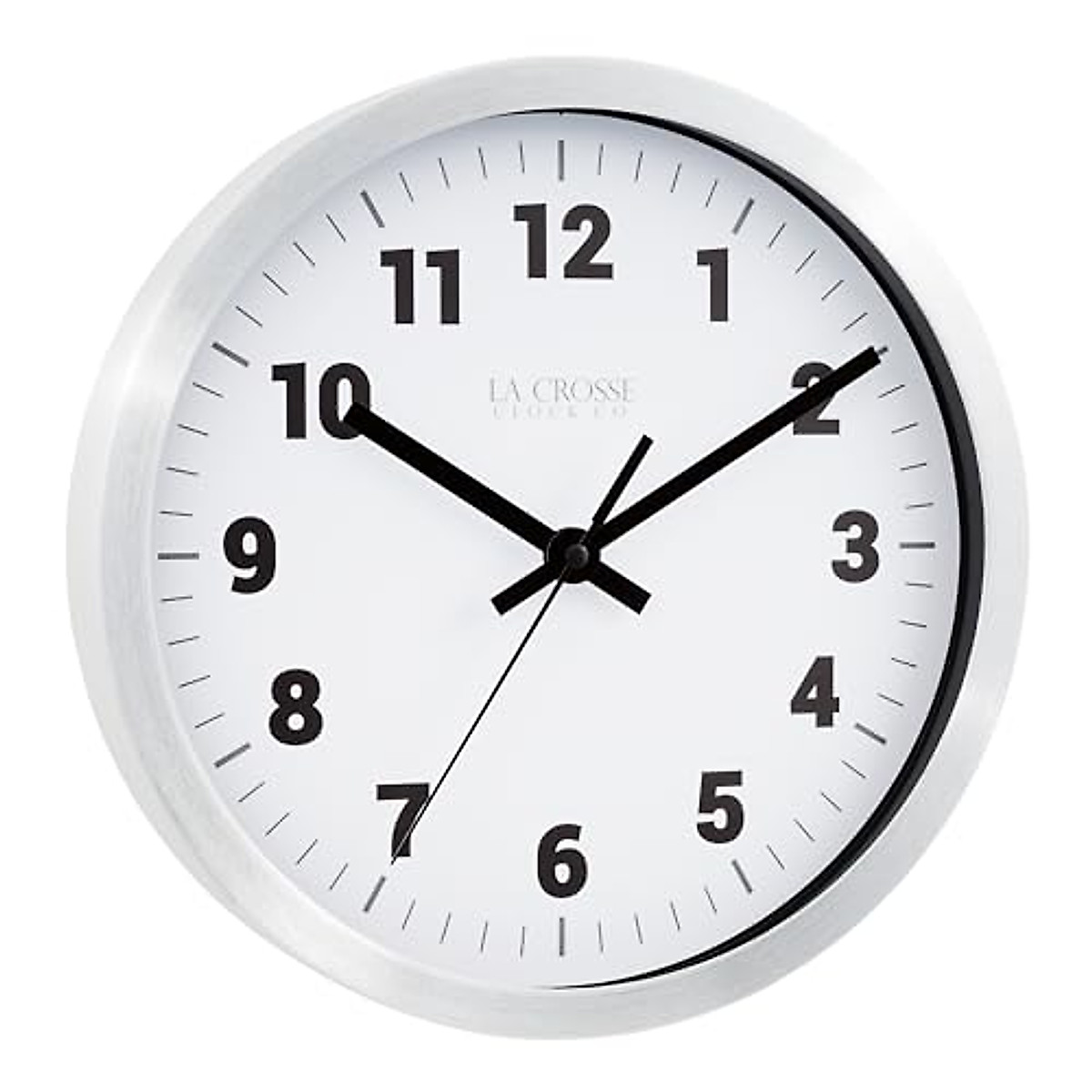 La Crosse Clock 404-2626 10-in. Nash Analog Quartz Wall Clock
